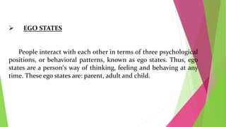 Utilities of transactional analysis | PPTX