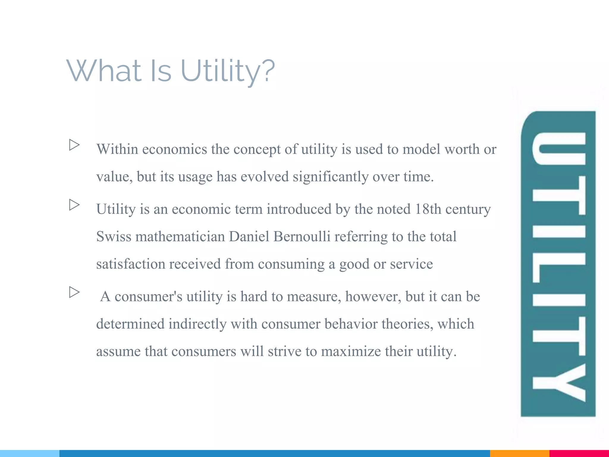The Concept of Utility | PPTX