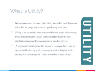 The Concept of Utility | PPTX