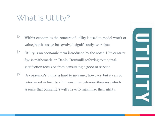 The Concept of Utility | PPTX | Personal Finance