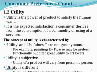 Microeconomics Chapter-2 utility management | PPTX
