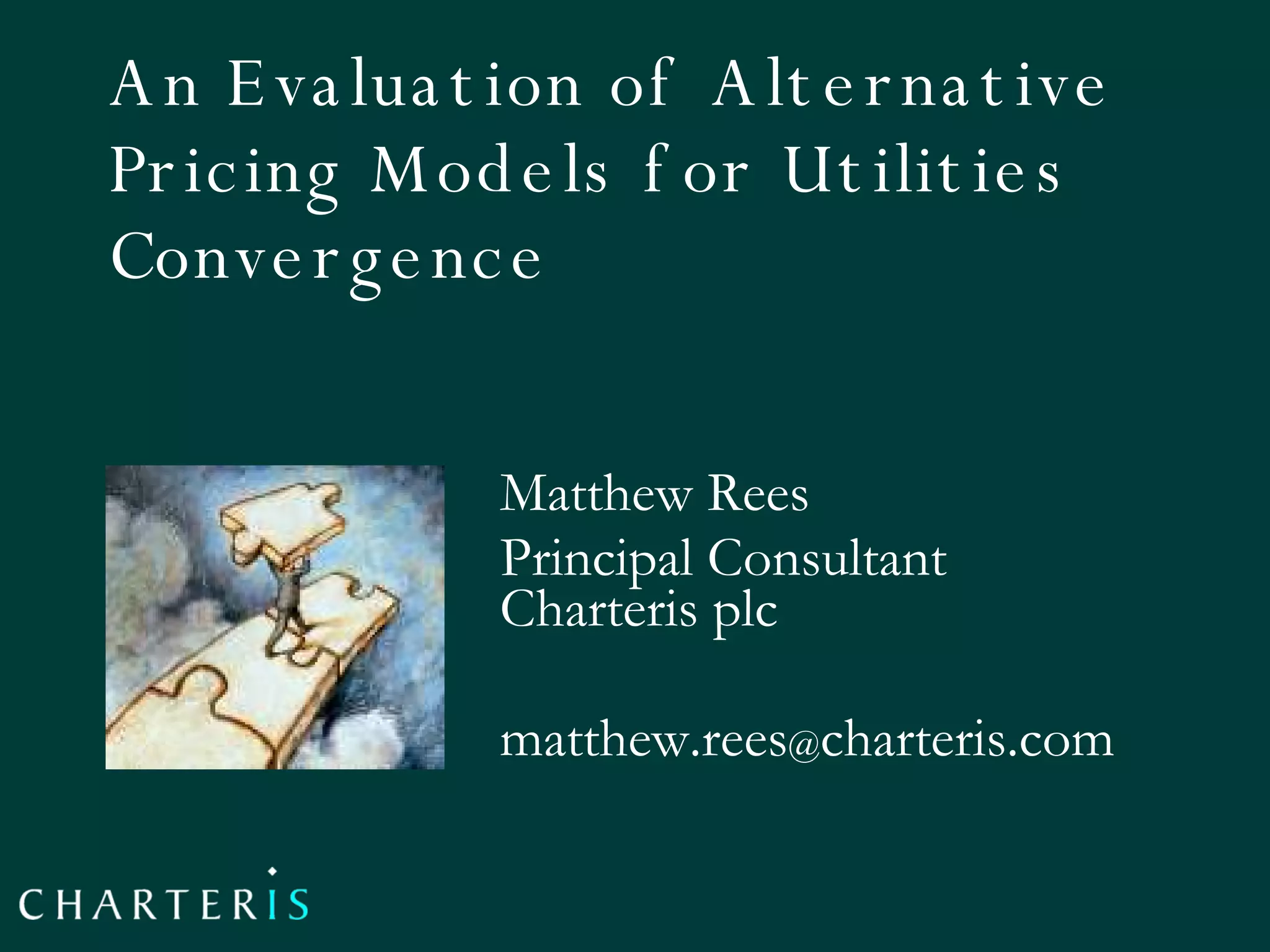 Utility Pricing Models | PPT