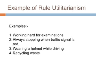 Utilitaian Examples