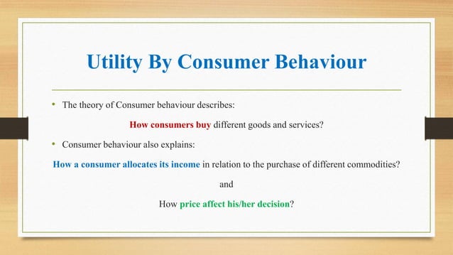 Utility Analysis Consumer Behaviour Pdf