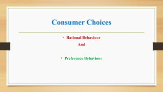 Utility analysis consumer behaviour | PDF