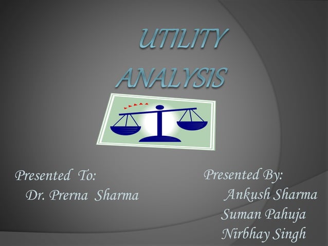 Utility analysis(2) | PPTX