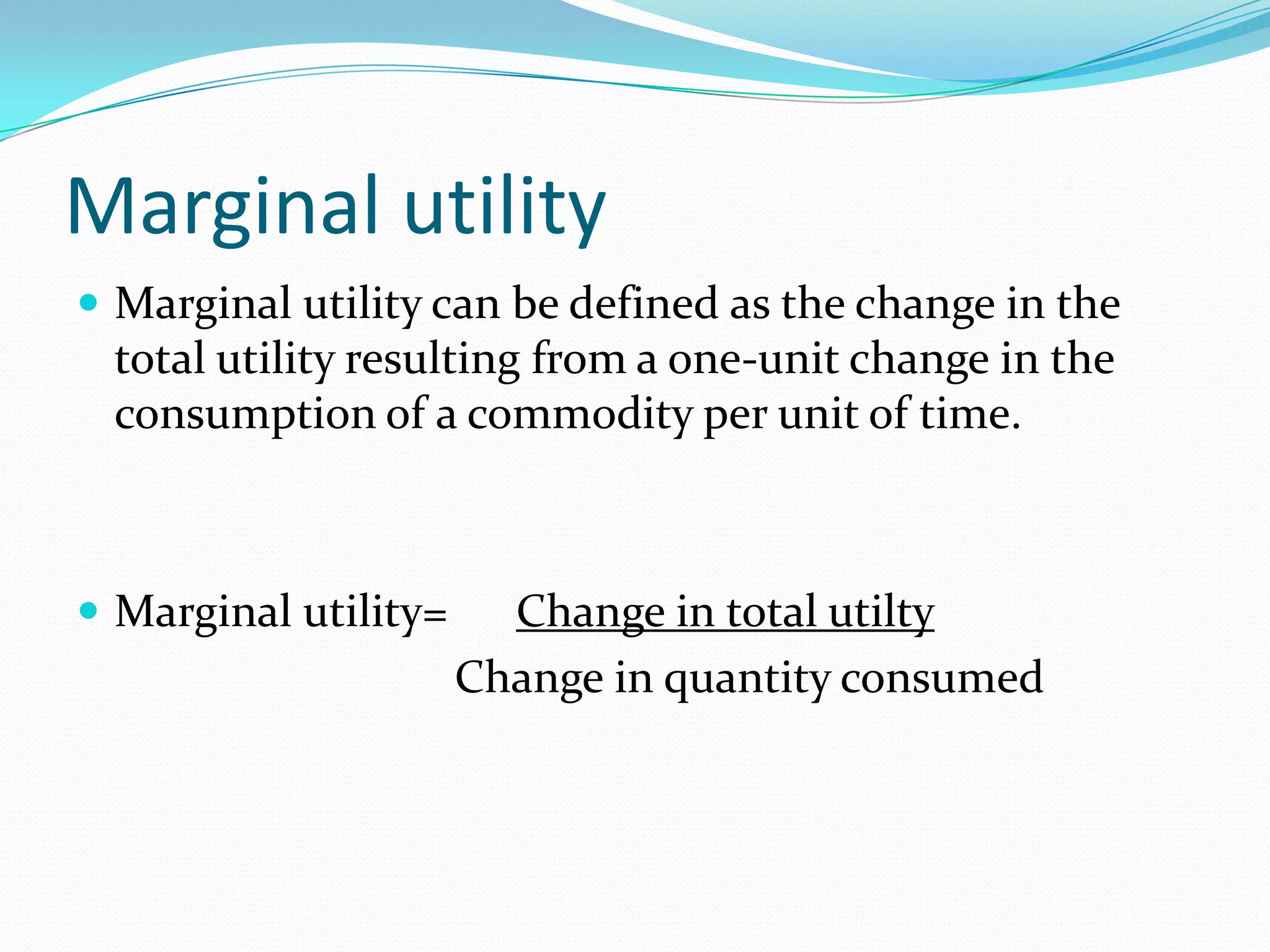 Utility Analysis Of Demand | PPTX