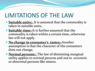 Utility Analysis Of Demand | PPTX