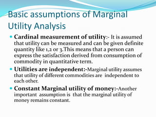 Utility Analysis Of Demand | PPTX