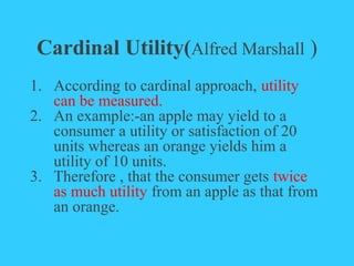 cardinal and ordinal utility analysis. | PPT