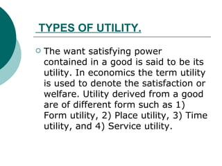 Utility analysis ppt | PPT