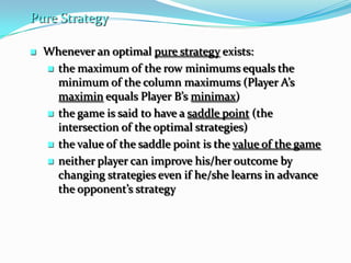 Utility and game theory for schoolbook | PPTX