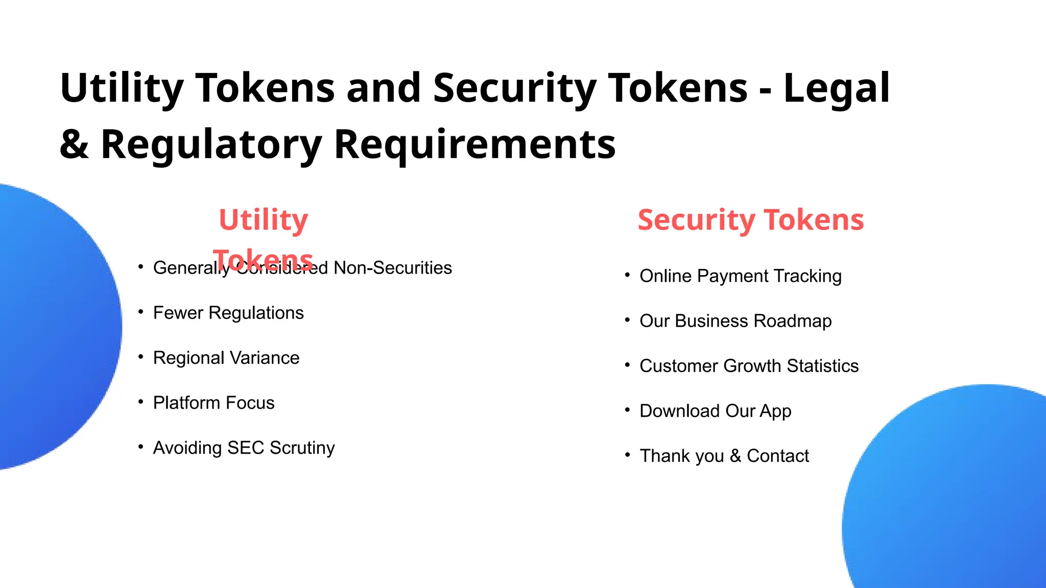 Utility and Security Tokens Different in Token Development.pptx