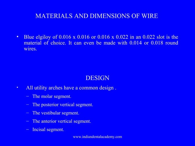Utility arches | PPT | Dental Health | Diseases and Conditions