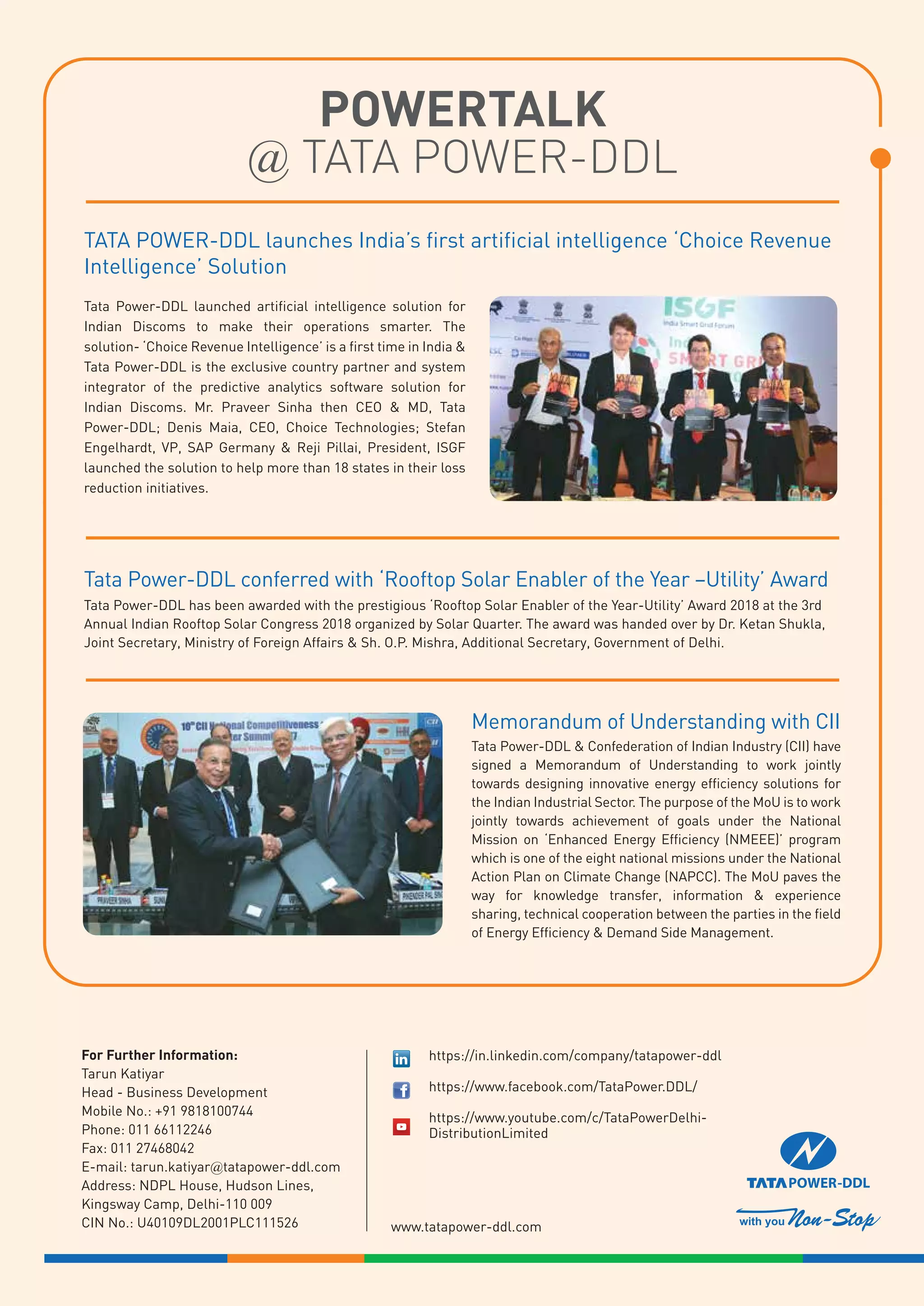 TATA Power-DDL Utility Connect (Issue 02) | PDF