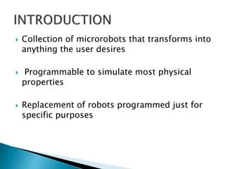 Utility fog ppt | PPTX