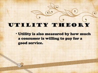 Utility Maximization | PPT | Business | Business and Finance