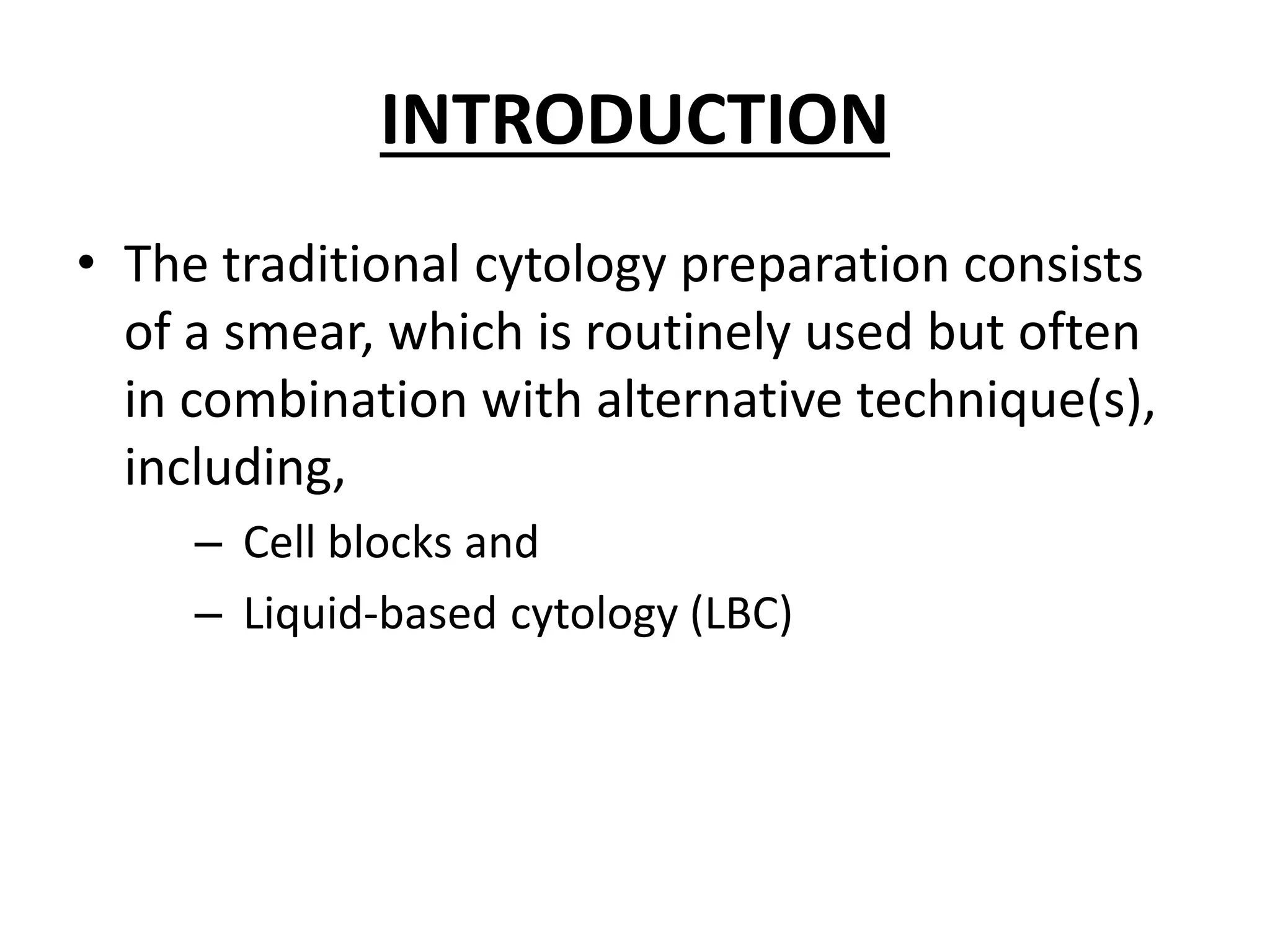 Utility of cell block in cytology. | PPTX