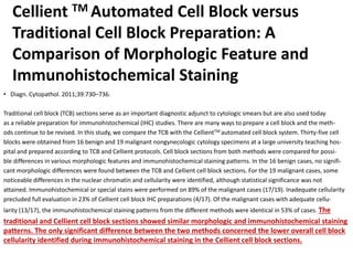 Utility of cell block in cytology. | PPT