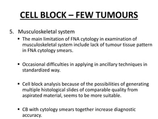 Utility of cell block in cytology. | PPT