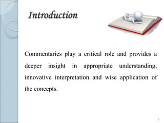 Utility of commentaries | PPT