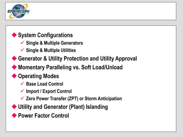 Utility & Generator Paralleling System | PPT | Power and Energy ...