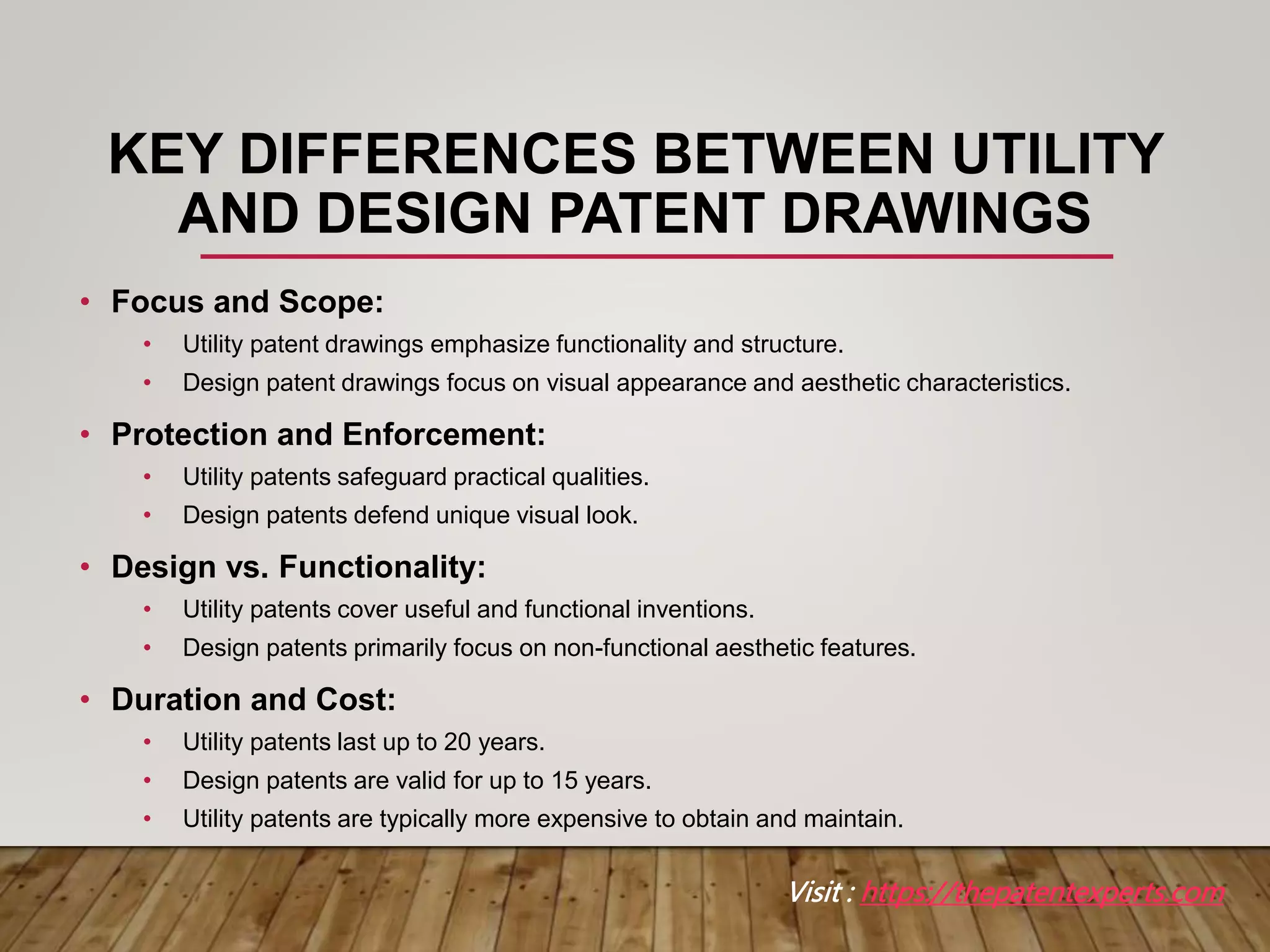 Understanding Utility vs. Design Patent Drawings : Mastering the Art of Patent Illustrations | PPT