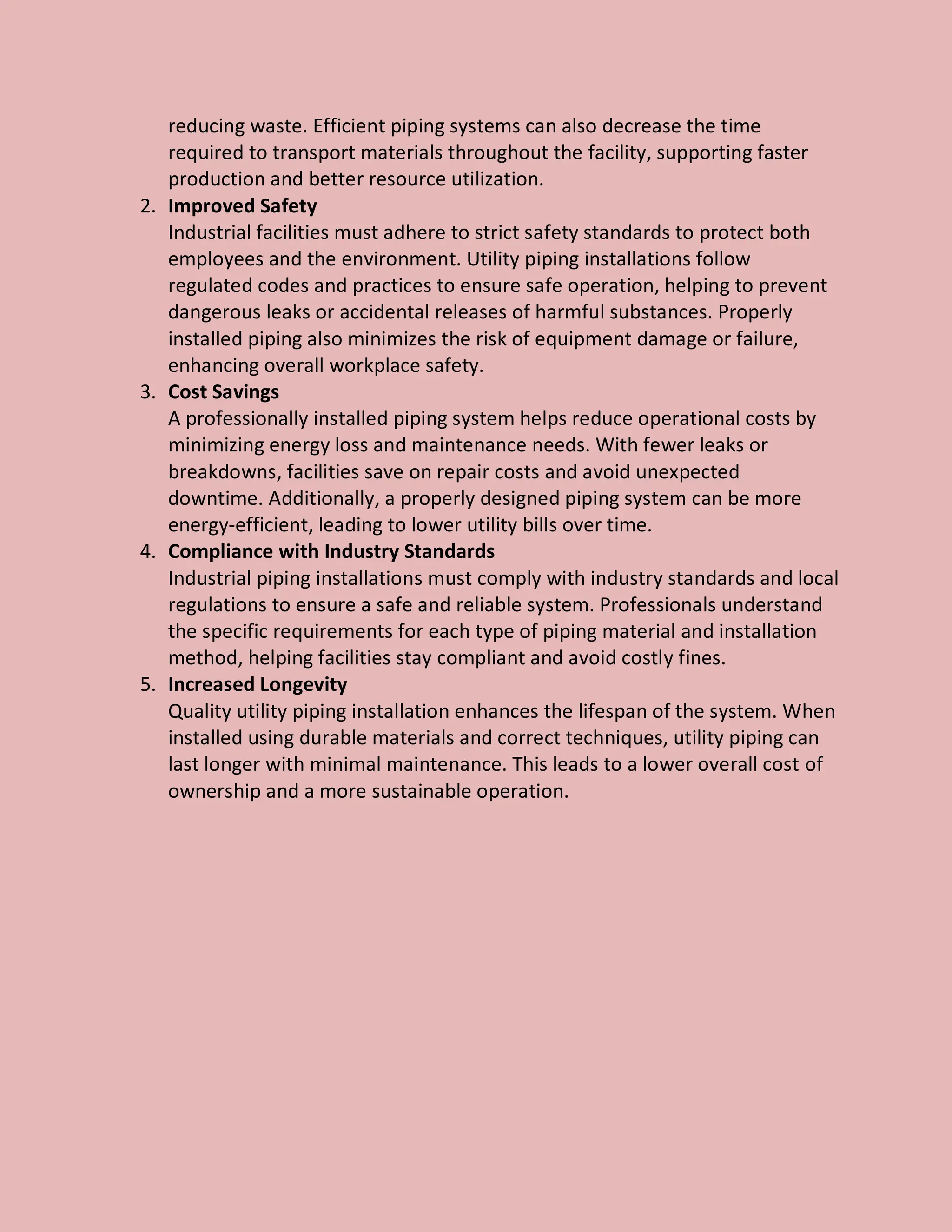 Utility Piping Installation: Benefits and Process Overview | PDF