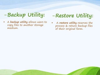 Utility programs | PPTX