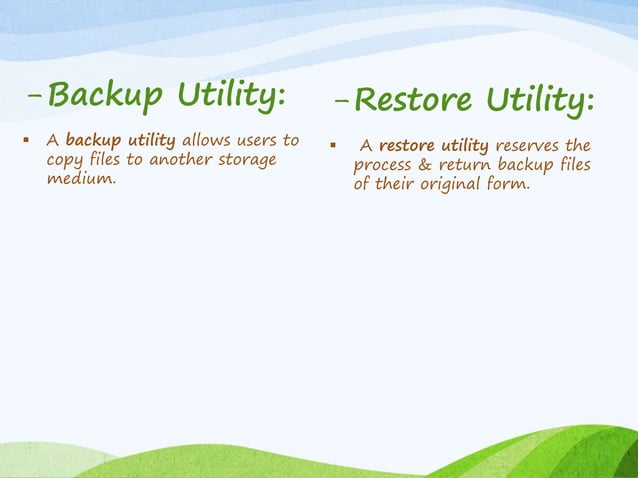 Utility programs | PPTX