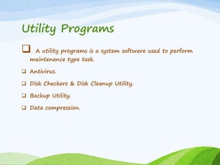 Utility programs | PPTX