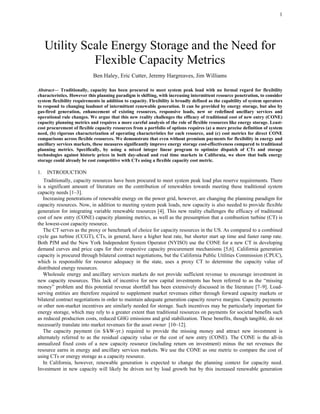 Utility Scale Energy Storage and the Need for Flexible Capacity Metrics ...