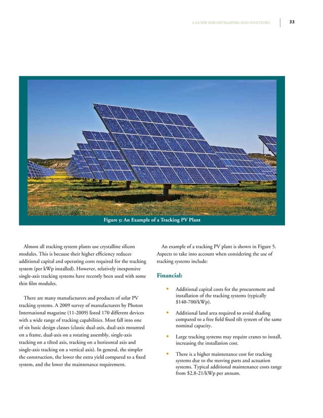 Utility scale solar power plants guide for developers and investors | PDF