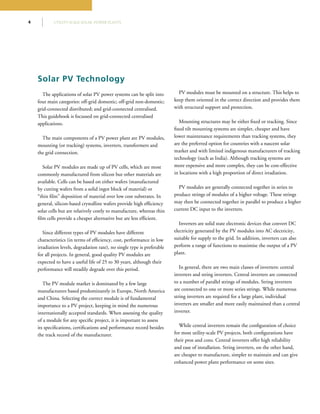 Utility scale solar power plants guide for developers and investors | PDF