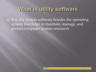 Utility software | PPTX