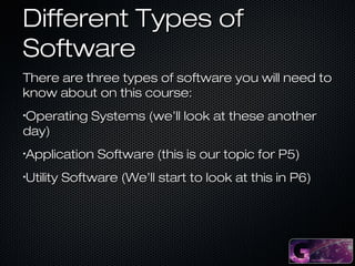 Types of Software - Y9 Computing | PPT