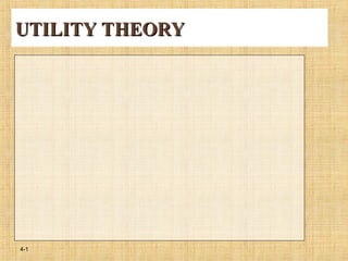 Utility Theory in consumer theory microeconomics | PPT