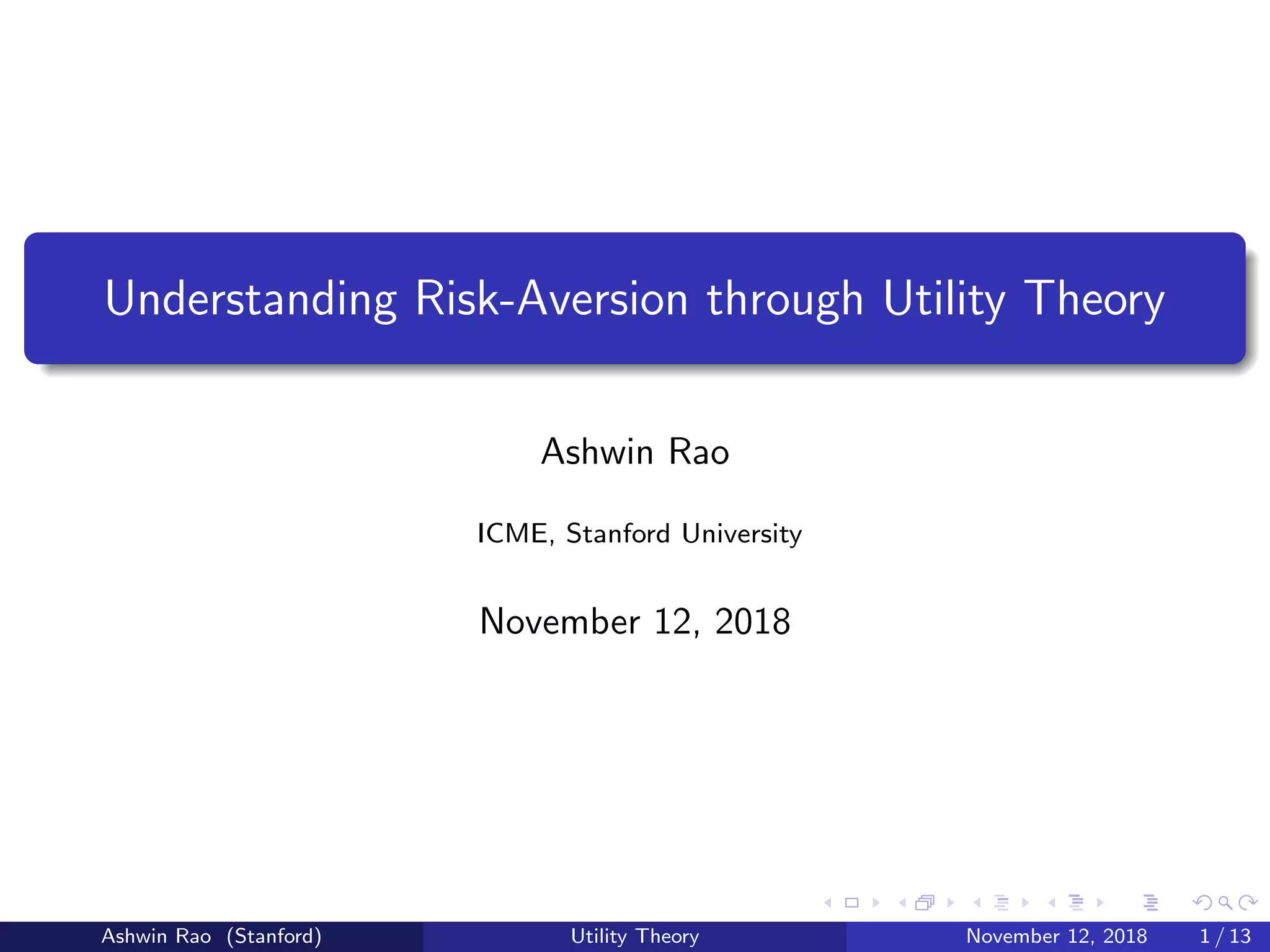 Risk-Aversion, Risk-Premium and Utility Theory | PDF