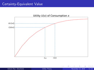 Risk-Aversion, Risk-Premium and Utility Theory | PDF