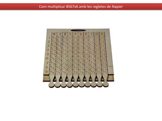 Exemple de multiplicació amb les regletes de Napier | PPT