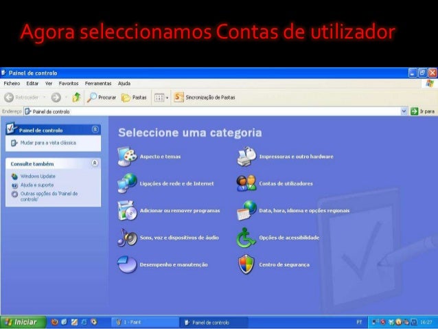 Como criar uma conta de utilizador no Windows XP