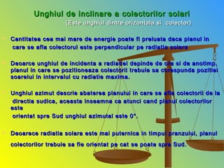 Oportunitati de utilizare a energiei solare pentru prepararea apei ...