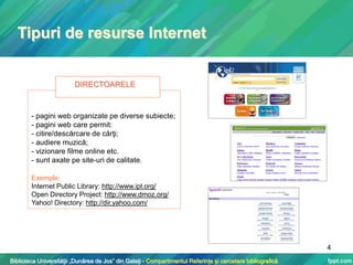 Utilizarea resurselor Internet | PPT