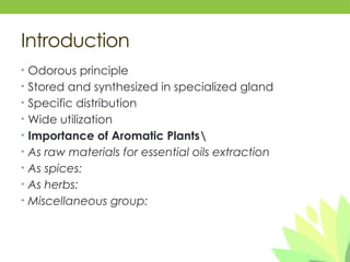 Utilization of aromatic plants and their products.pptx