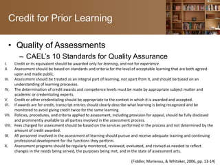 Utilization of Credit for Prior Learning | PPTX