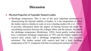 UTILIZATION OF ECO-FRIENDLY MATERIALS (CASSAVA PEELS) AS AN ALTERNATIVE ...