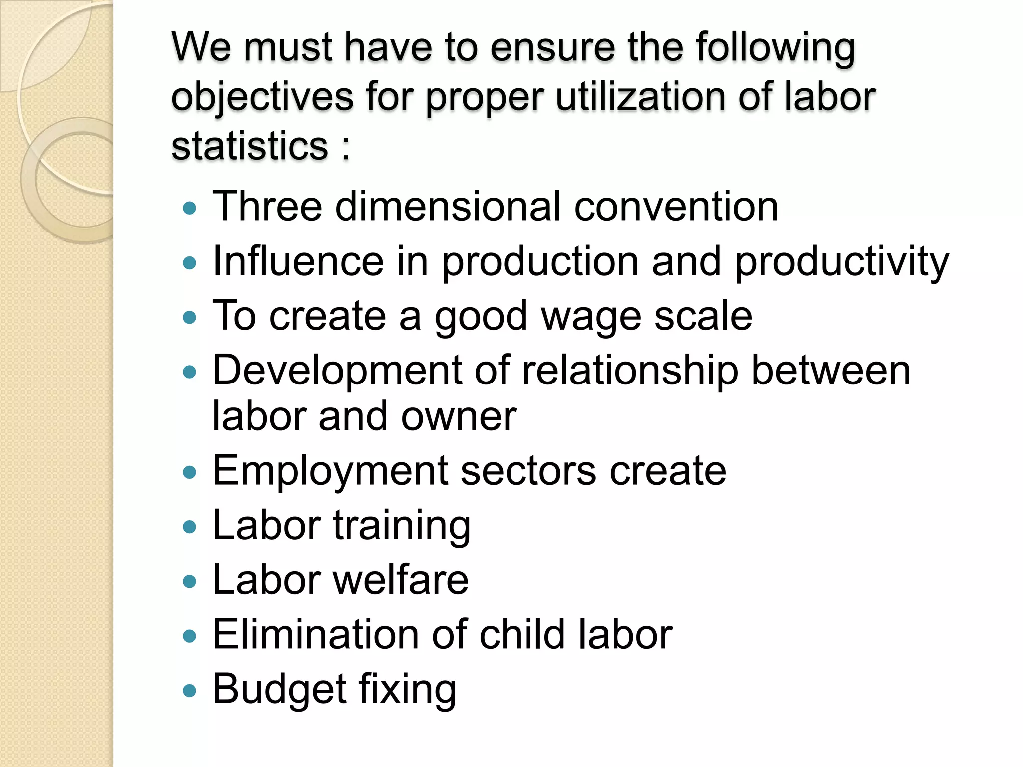 Utilization of labor statistics | PPT