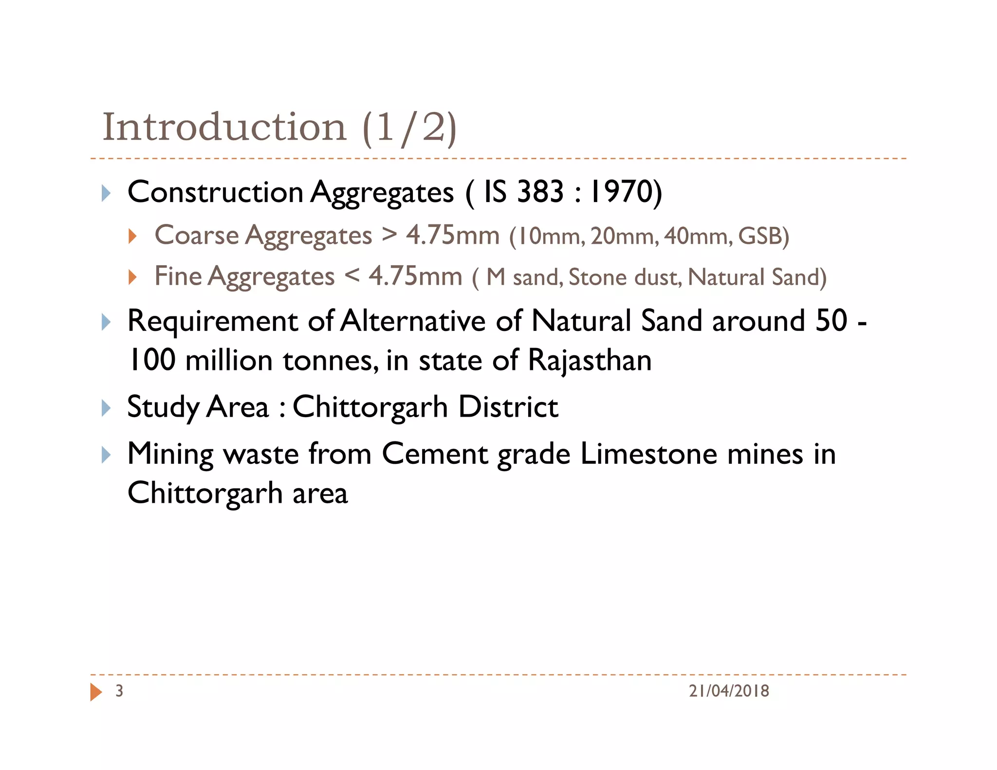 Utilization of mining waste as contruction aggregates -An overview | PDF