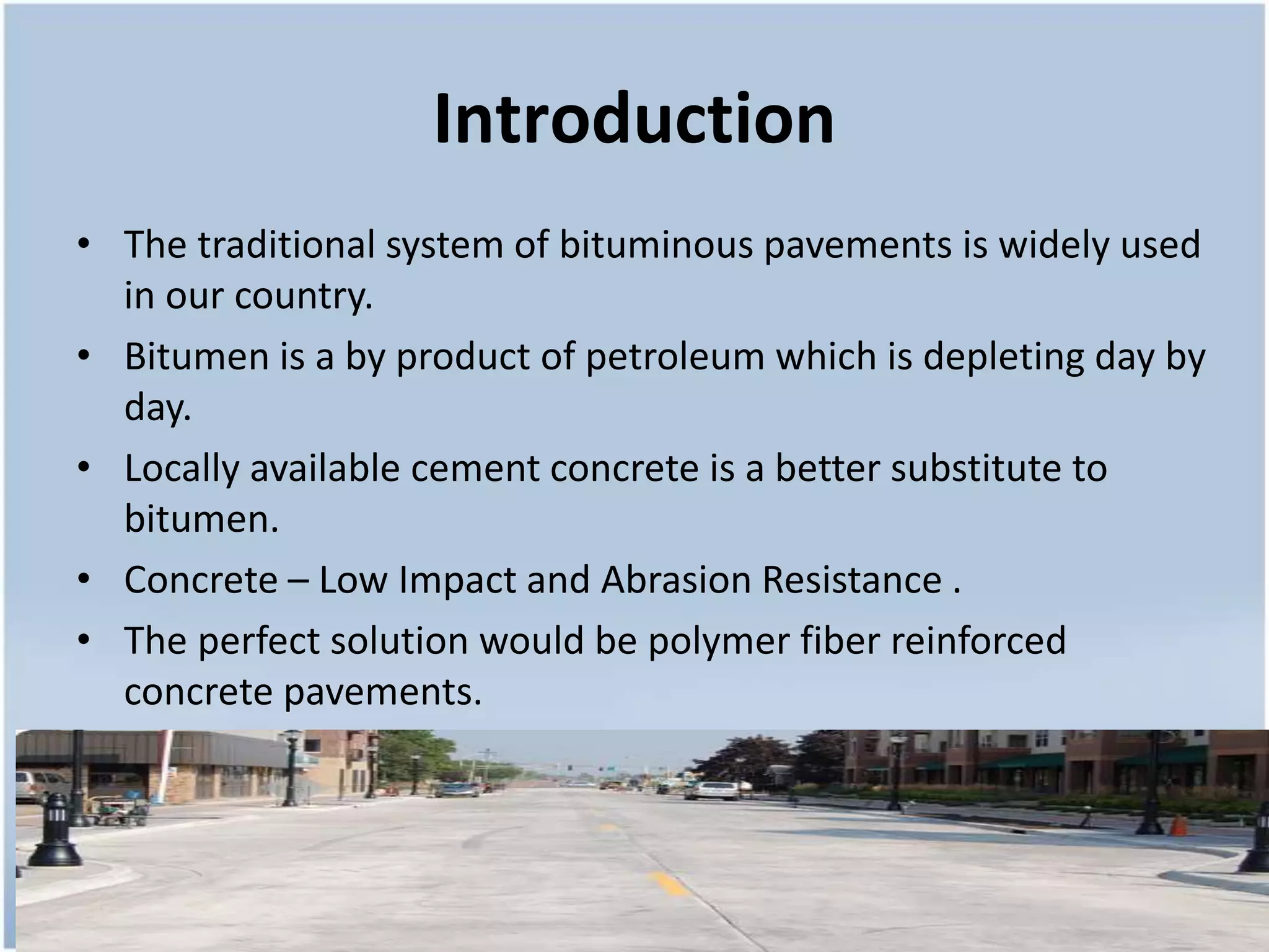 Utilization of polymer fiber reinforced concrete pavement | PPT