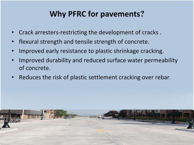 Utilization of polymer fiber reinforced concrete pavement | PPT